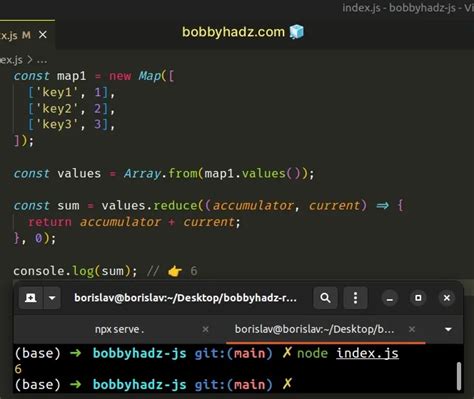 Get The Sum Of All Values In A Map Using Javascript Bobbyhadz