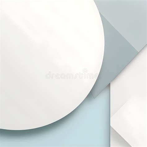 Minimalist Composition Of Overlapping Geometric Shapes In Pastel Hues Stock Illustration