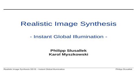 pdf realistic image synthesis universität des saarlandesrealistic
