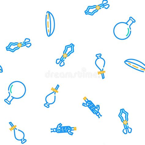 Chemistry Laboratory Flask Test Vector Seamless Pattern Stock Vector Illustration Of Glass