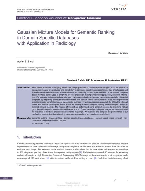 Pdf Gaussian Mixture Models For Semantic Ranking In Domain Specific