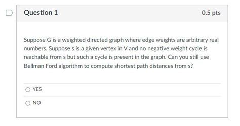 Solved Suppose G Is A Weighted Directed Graph Where Edge