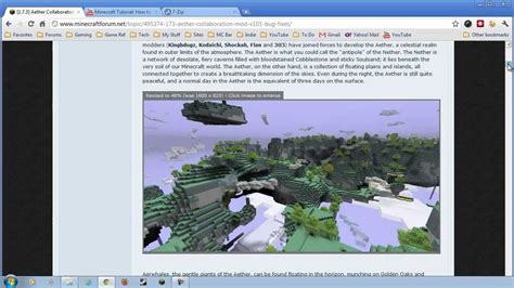 Minecraft Aether Mod How To Install Youtube