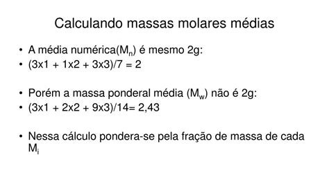 Ppt Métodos De Determinação Da Massa Molar Powerpoint Presentation