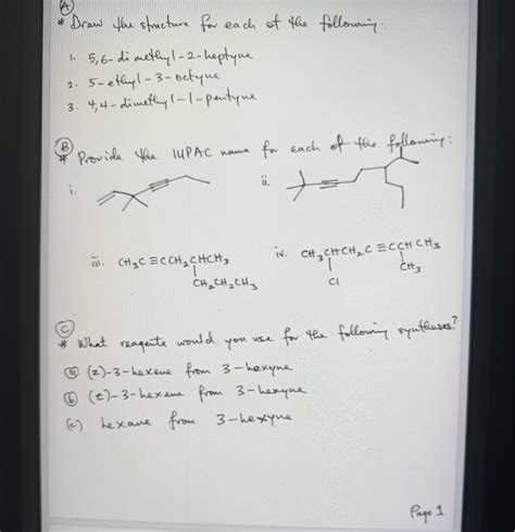 Solved Of The Following Draw The Structure For Each