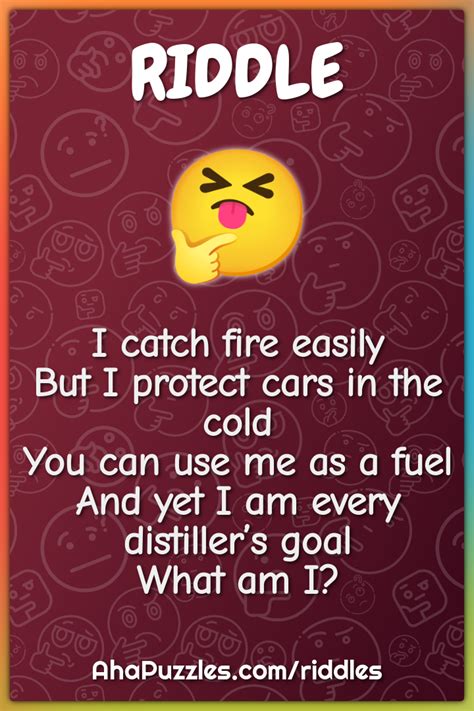 I Catch Fire Easily But I Protect Cars In The Cold You Can Use Me As A