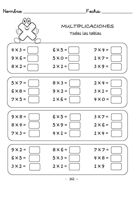 Cuaderno De Multiplicaciones Rápidas Para Primaria Orientacion Andujar