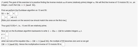 Solved Point The Goal Of This Exercise Is To Practice Chegg