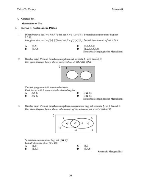 Operasi Set Pdf Mathematics Mathematical Notation