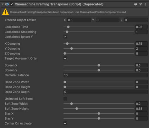 How To Use Cinemachine Position Composer Getting Started Unity Discussions