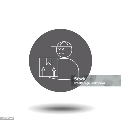 서비스 배달 택배 라인 아이콘입니다 개요 벡터 아이콘 흰색 배경에 고립입니다 최신 유행 플랫 Ui 디자인 그래픽 그림에 서명 합니다 로고 그림입니다 Eps10입니다 경영자에