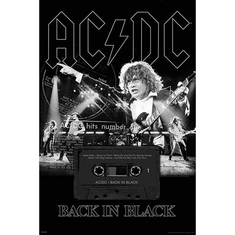 Ac Dc Back In Black Poster Motor City Guitar