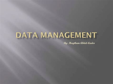 Ppt Data Management Powerpoint Presentation Free Download Id749510