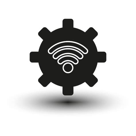 Premium Vector Wifi Connection Signal Icon With Gear Vector Illustration Eps 10