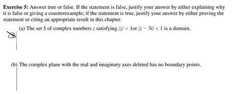 Solved Exercise Answer True Or False If The Statement Is Chegg