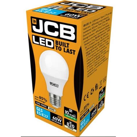 W W Led Gls Edison Screw Light Bulb Cool White By Jcb