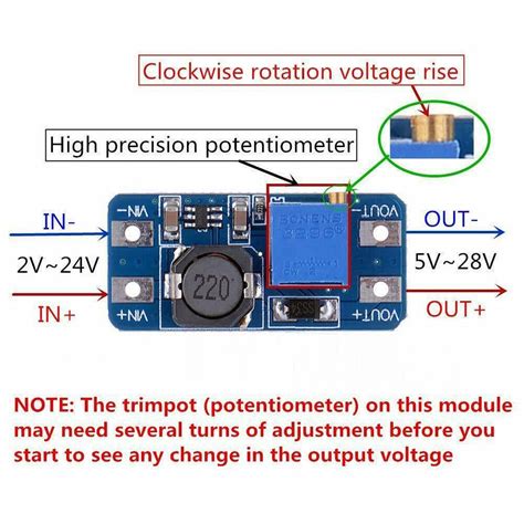 Dlqt Dcdc Boost Module Mt3608 2a Boost Board Dcdc Boost Module