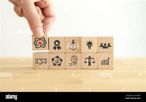 Core Values Corporate Values Concept Company Culture And Strategy Related To Business And