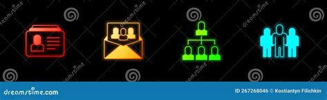 Set Resume Project Team Base Employee Hierarchy And Icon Vector Stock Illustration