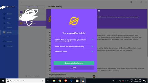 Stellar Lumen Airdrops · Issue 20946 · Keybaseclient · Github
