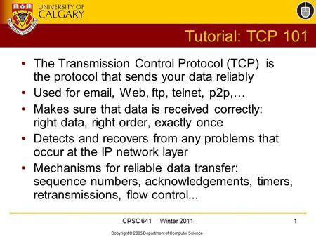 TCP Tips Tricks And Traces Ppt Download