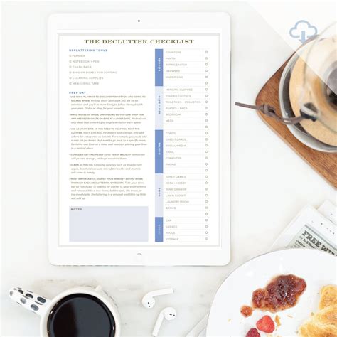 Printable Declutter Checklist Etsy
