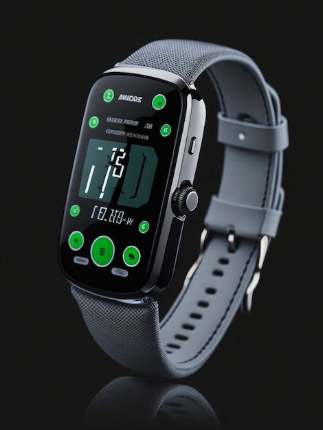 Premium Photo Black Smartwatch With Analog Clock On Display On Black