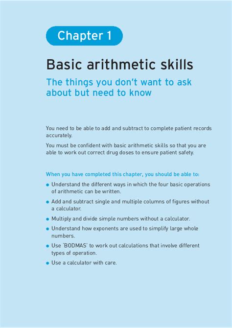 Pdf Basic Arithmetic Skills