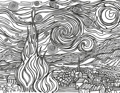 La Noche Para Colorear Dibujos Para Pintar Y Color Jardin De La Noche