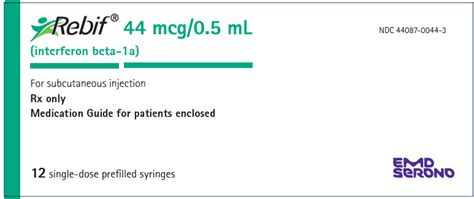 Rebif Package Insert Prescribing Information Moa