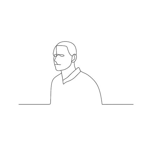 Un Hombre Con Una Mirada Seria En Su Rostro Vector Premium
