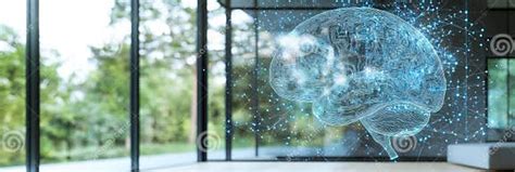 3d Illustration Of Human Brain Neural Connections Synaptic Activity