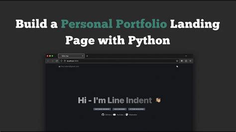 Build A Complete Responsive Personal Portfolio Website Using Python Youtube