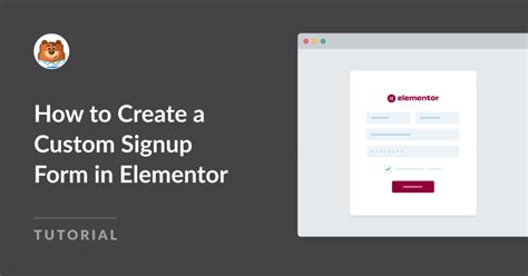How To Create A Custom Signup Form In Elementor