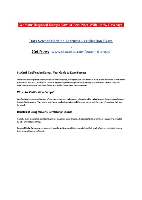 Data Science Machine Learning Certification Exam Get Your Required