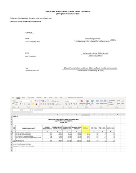 Akurasi Penilaian Akurasi Data Cek Rumus Di Tabel Dengan Di Do Pdf