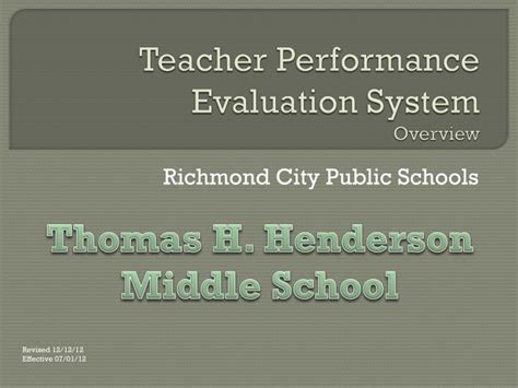 Ppt Teacher Performance Evaluation System Overview Powerpoint