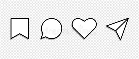 Set Of Generic Social Media User Interface Icons Like Comment Share