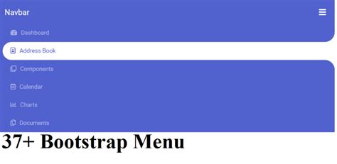 Bootstrap Sidebar Menu Demo Code