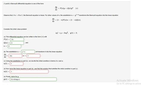 Solved Need Answers Exactly Which I Can Put On Webwork As It