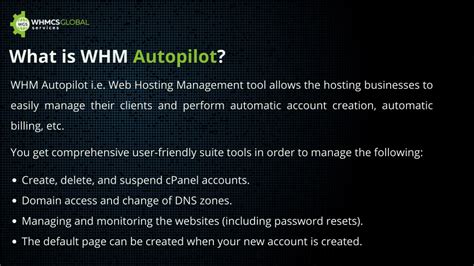 ppt what is the difference between whm autopilot vs whmcs powerpoint