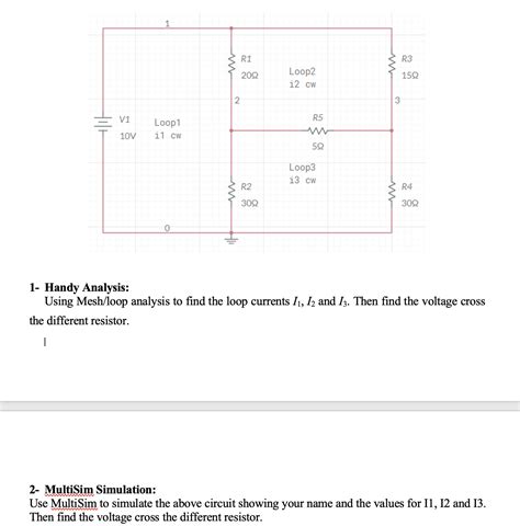 Solved 1 ﻿handy Analysisusing Meshloop Analysis To Find