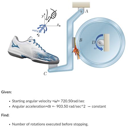 Solved Given Starting angular velocity ω 720 50rad sec Chegg com