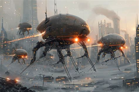 Minimalist Nanobot Swarm In Sci Fi Setting Stock Illustration Illustration Of Army Futuristic