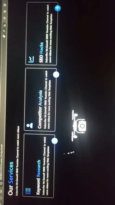 Service Landing Webpage With Drone Effecthtml Css Javascript