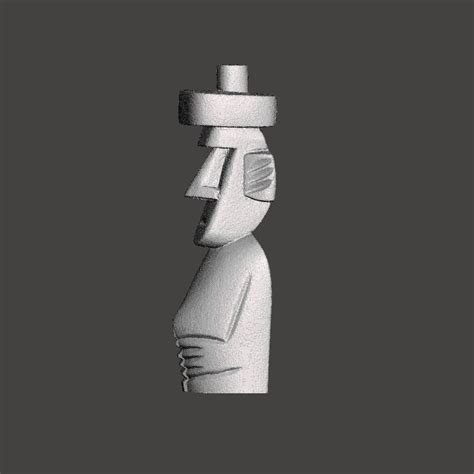 รูปปั้นโมอาย โมเดล 3 มิติ Studia3d