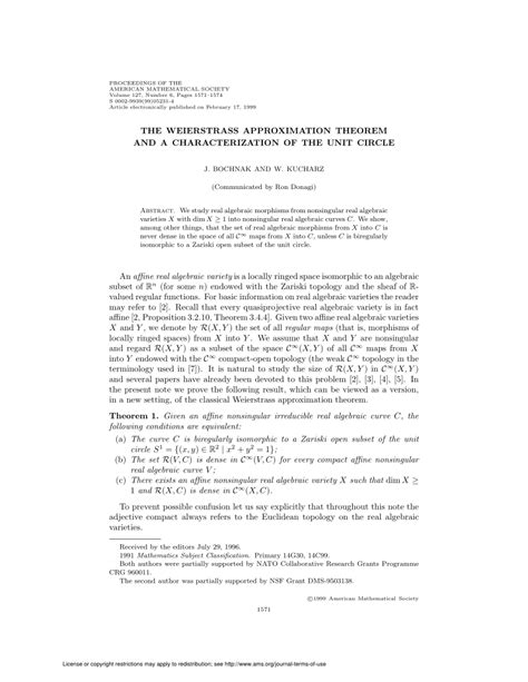 pdf the weierstrass approximation theorem and a characterization of