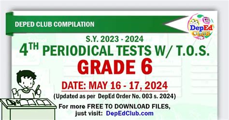 grade 6 melc based periodical tests archives the deped teachers club