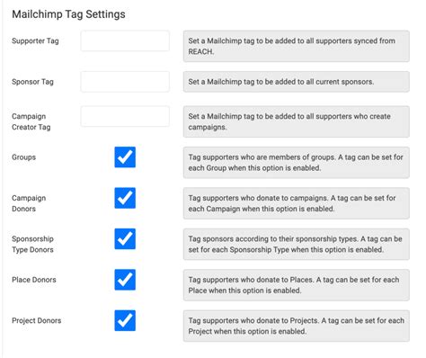 Mailchimp Setup REACH