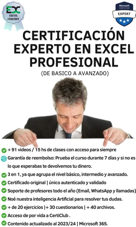 CERTIFICACIÓN DE EXPERTO EN EXCEL PROFESIONAL